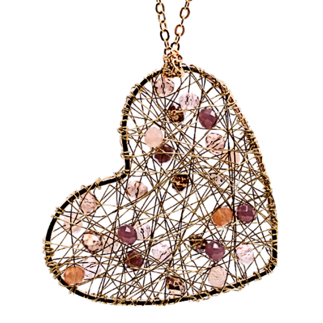 Mesh Heart Necklace – The Beadery