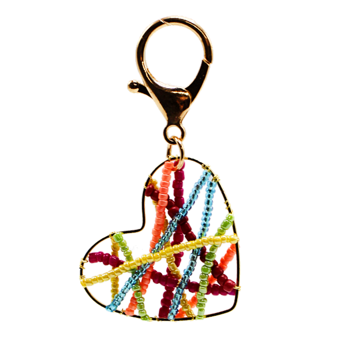 Heart Pinwheel Keychain – The Beadery